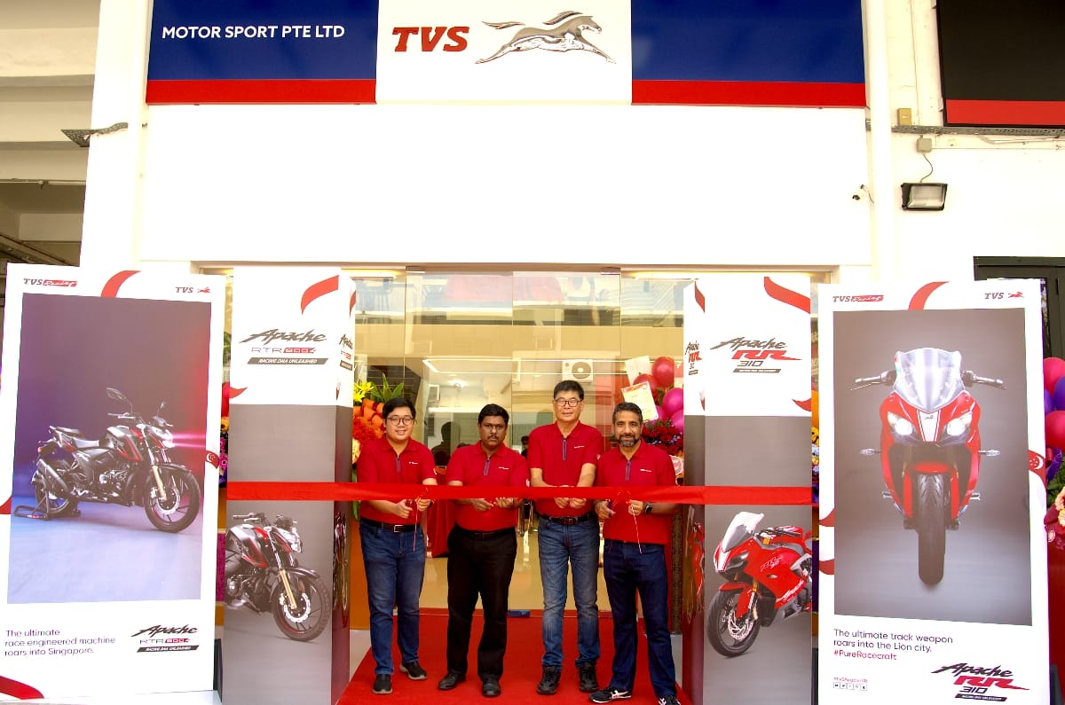 Tvs Expands To Singapore Launches Apache Range Of Motorcycles Autonoid